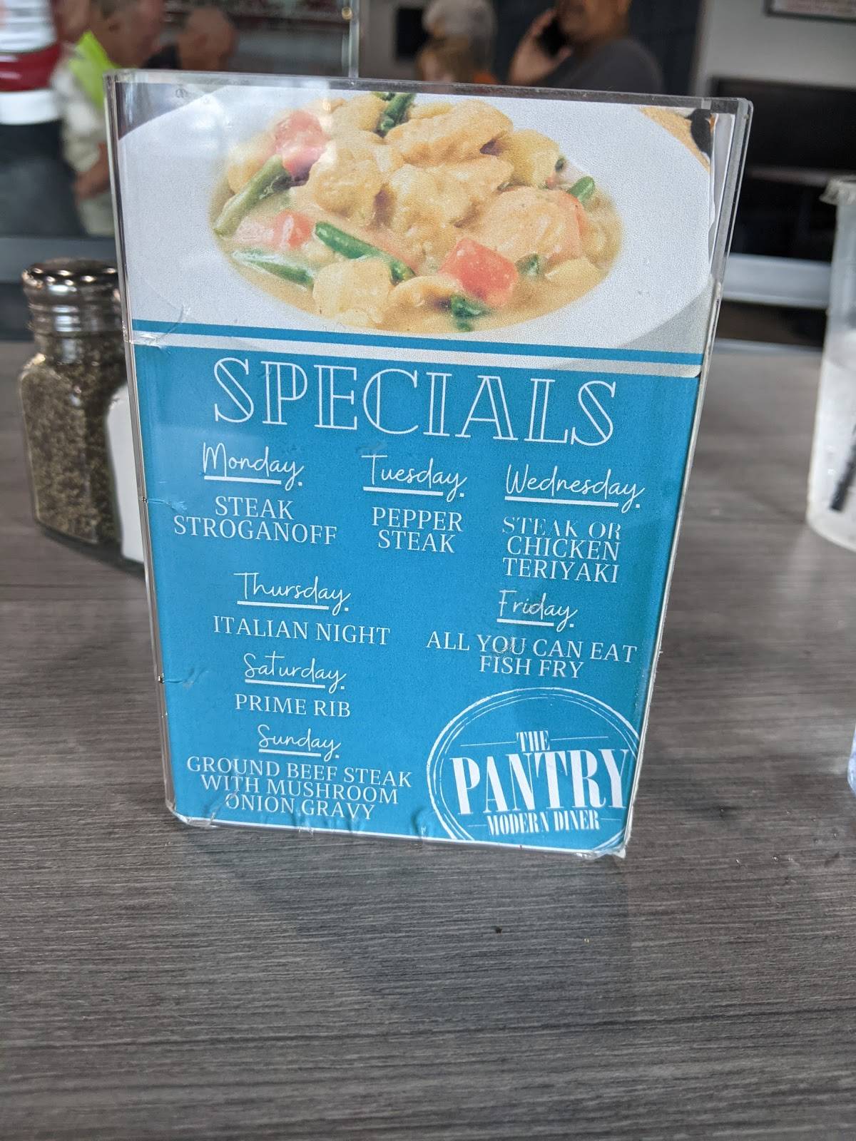 Menu at The Pantry Modern Diner restaurant, Auburndale