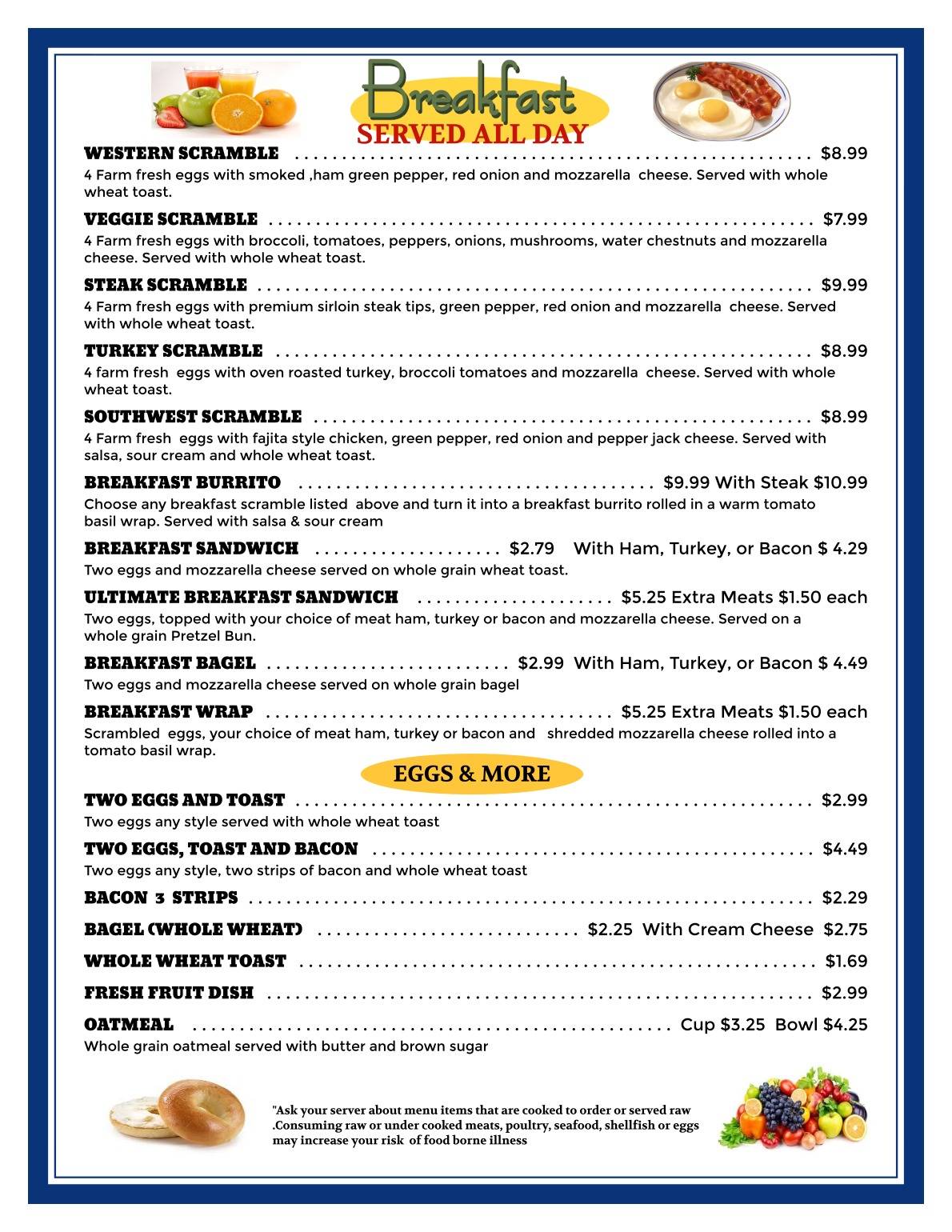 Menu at The Rec Room (Restaurant & Shake/Smoothie Bar), Muskegon