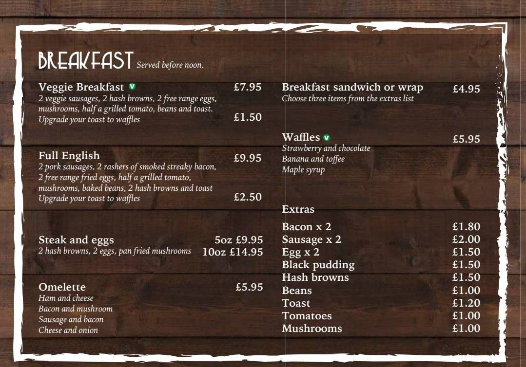 Menu at The Red Lodge Steakhouse & Bar, Red Lodge