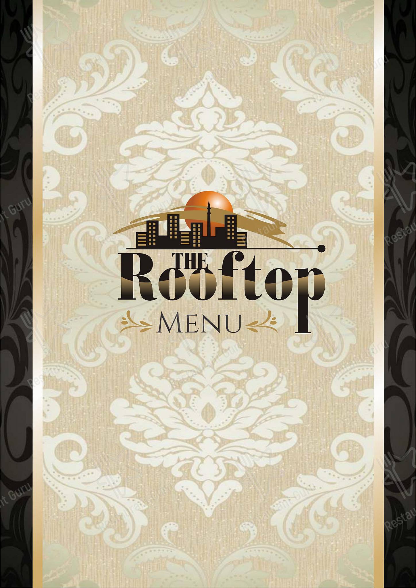 Menu at The Rooftop Restaurant, Johannesburg