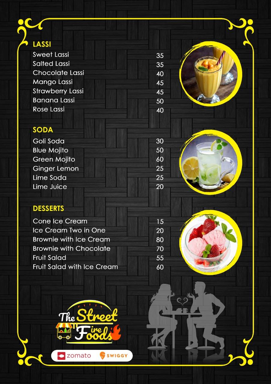 Menu at The Street fire foods, Chennai