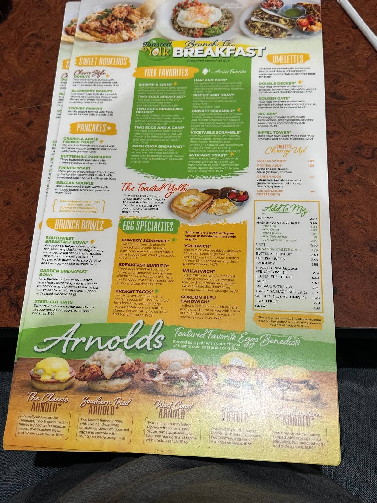 Menu at The Toasted Yolk Cafe, Conroe, W Davis St