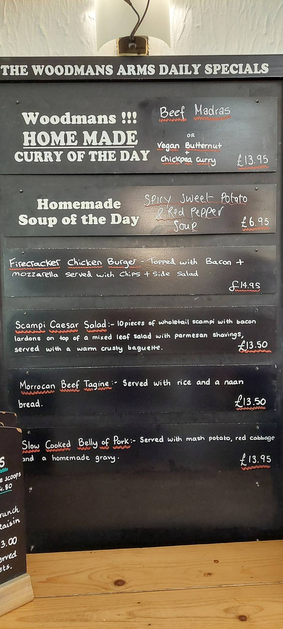 Menu at The Woodmans Arms pub & bar, Ryde, 119 Station Rd