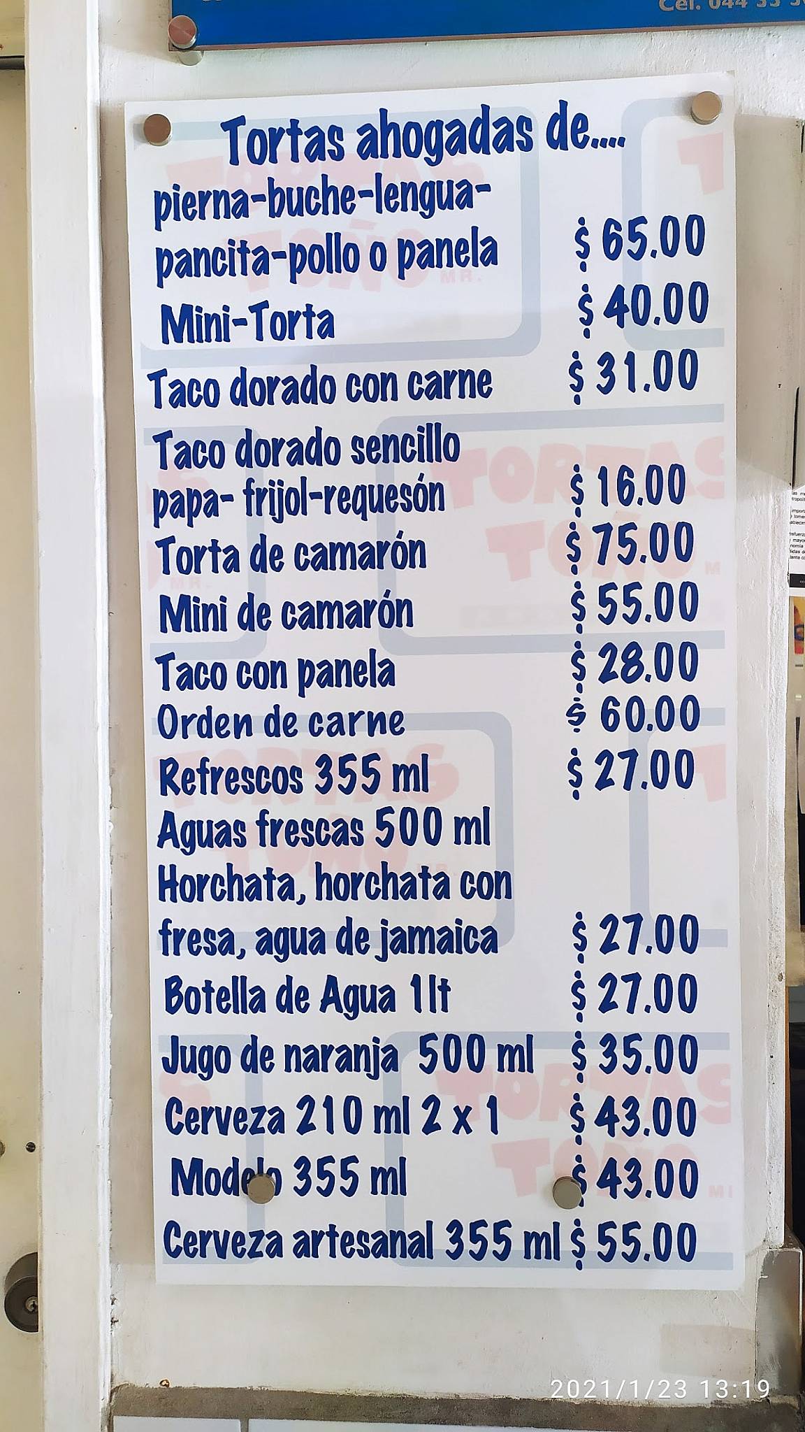 Carta del restaurante Tortas Toño Providencia, Guadalajara, Tierra del ...