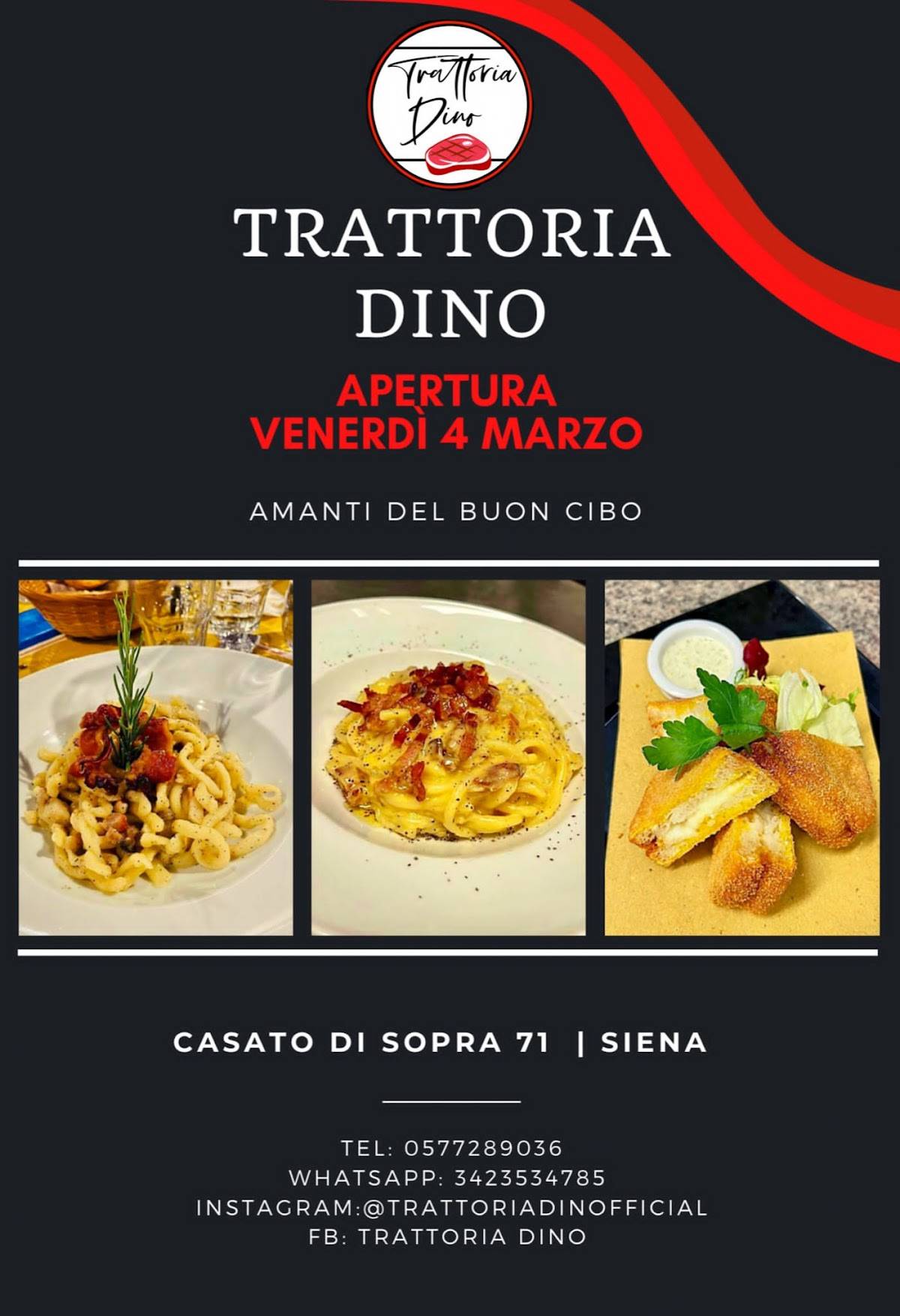 Menu da Trattoria Dino ristorante, Siena