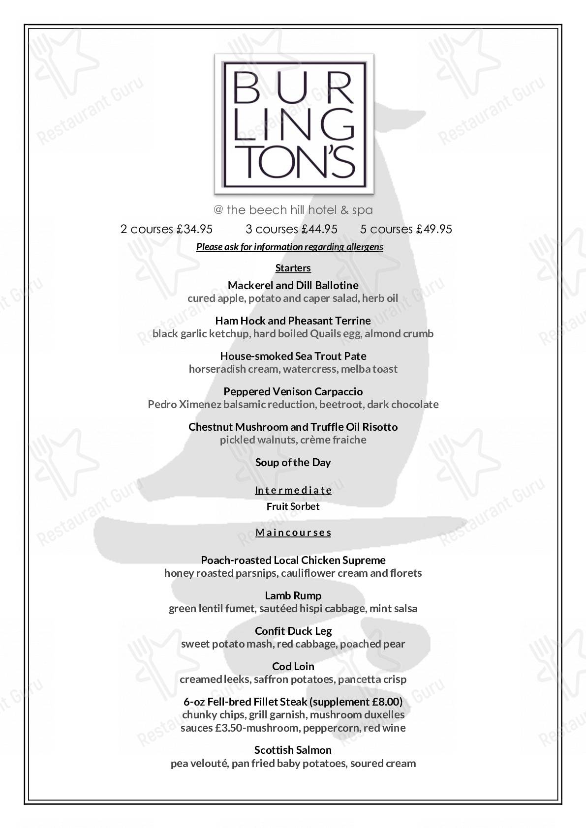 Menu at Triangle Inn pub & bar, Rhayader