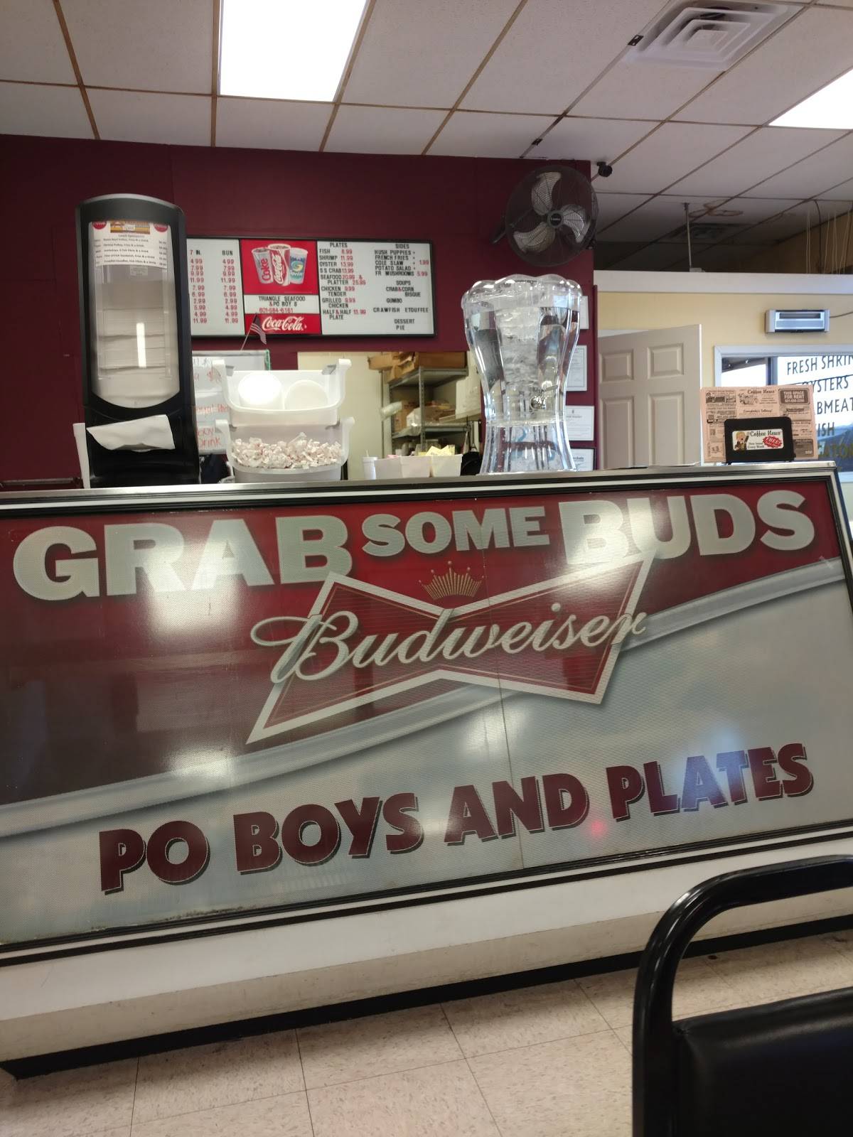 Menu at Triangle Seafood & Po Boy restaurant, Hattiesburg