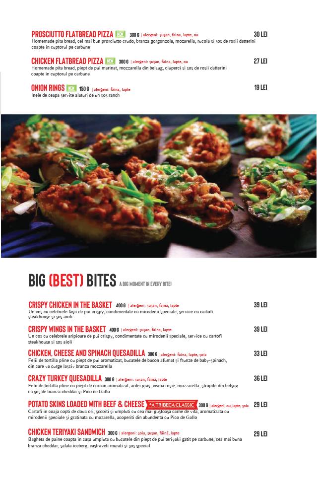 Menu at Tribeca - Pub & Charcoal Grill, Iași