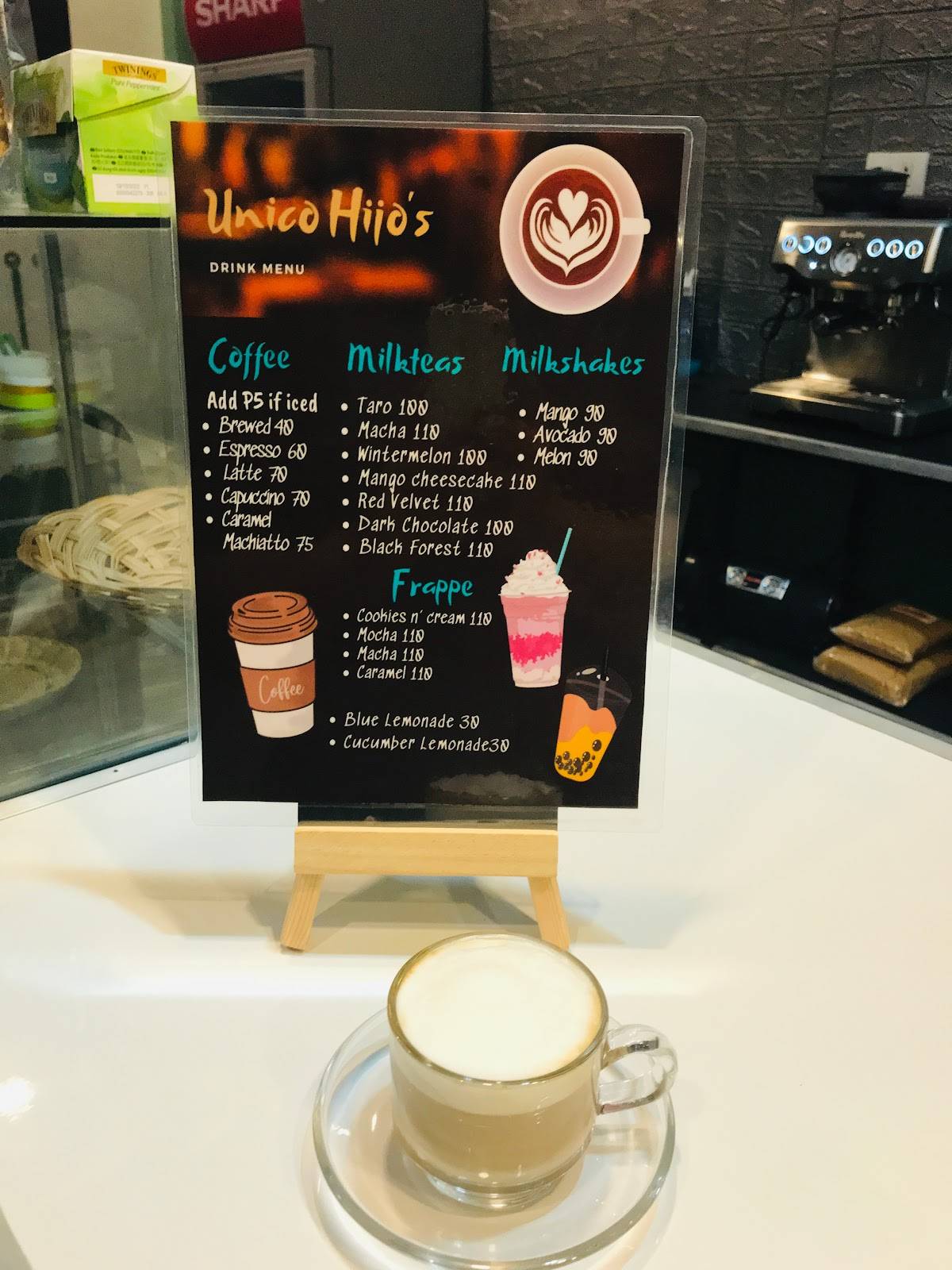 Menu at UNICO HIJO CAFE, Roxas City