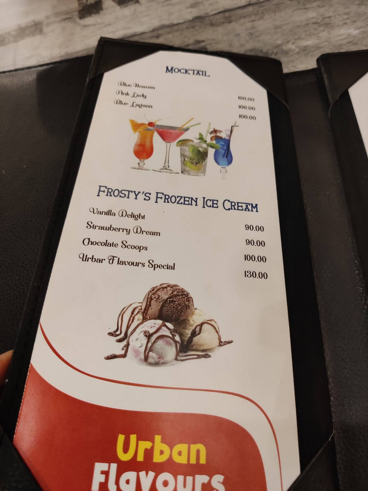 Menu at Urban Flavours আরবান ফ্লেভার, Agartala