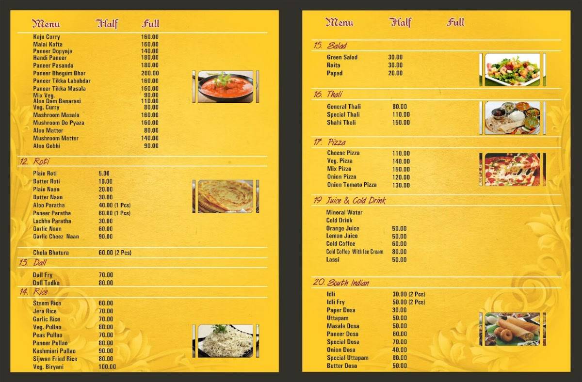Menu at Salt & Pepper restaurant, Varanasi, B3/399