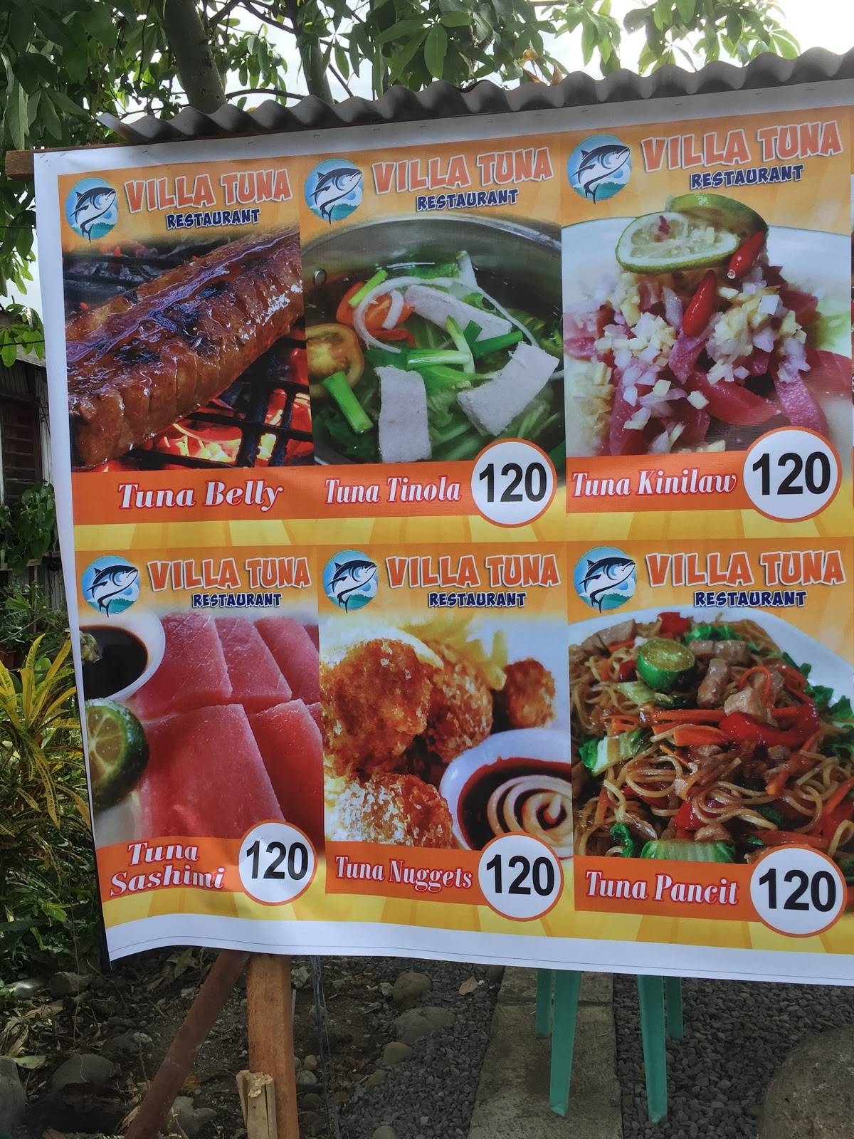 Menu at Villa Tuna Restaurant, Gingoog