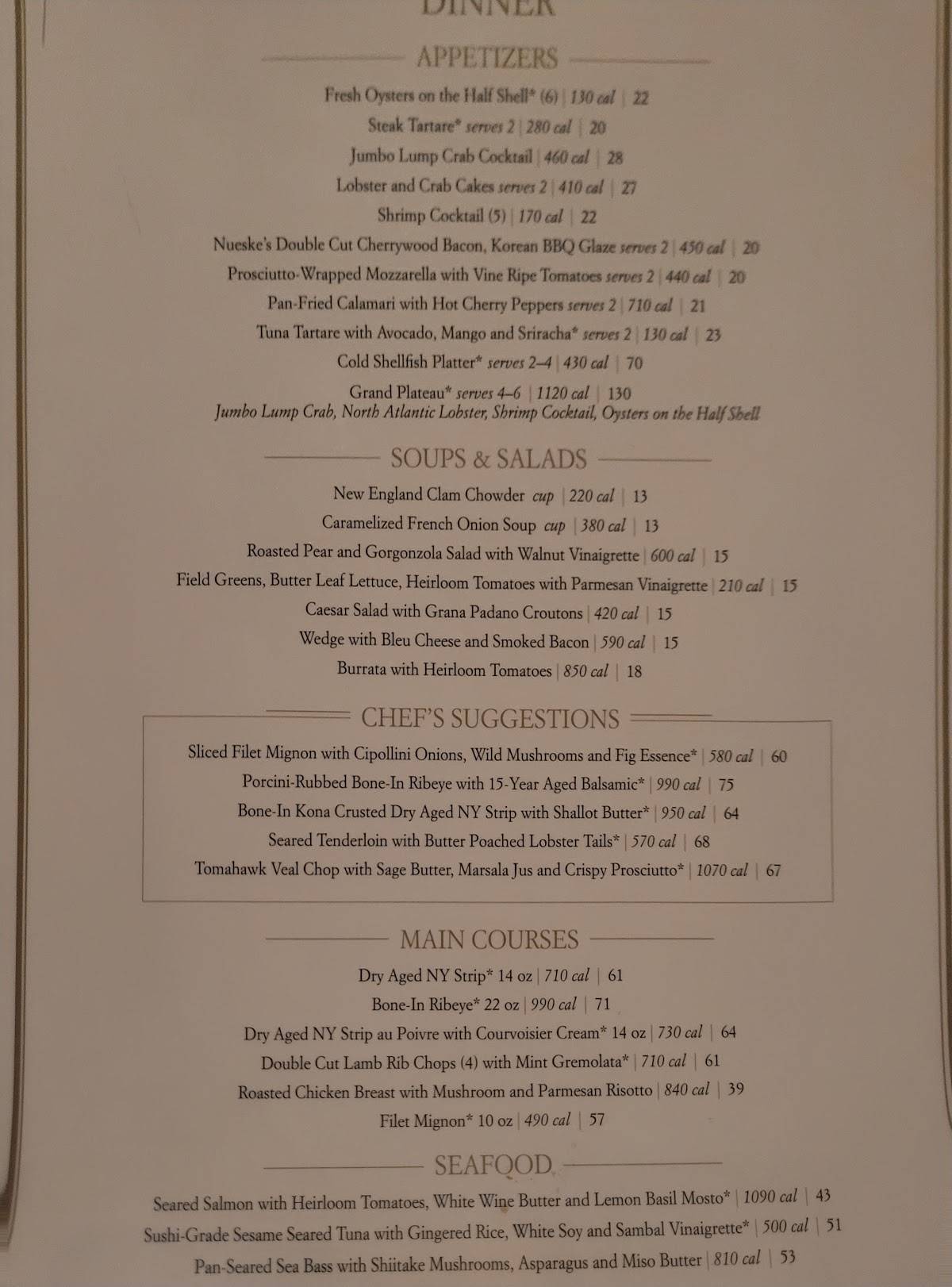 Menu at Le Bernardin restaurant, West New York, 155 W 51st St