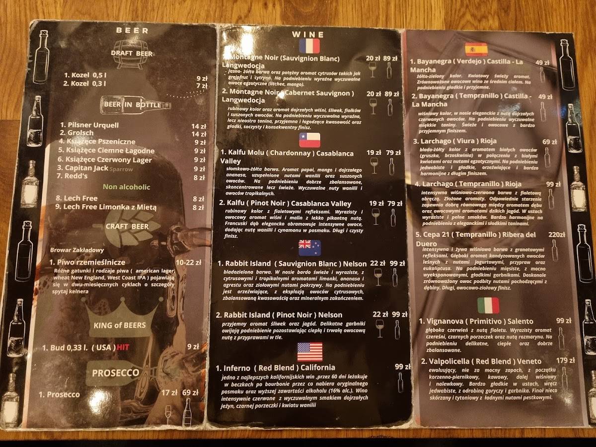 Menu at WhiteBull SteakHouse Restauracja Toruń, Torun