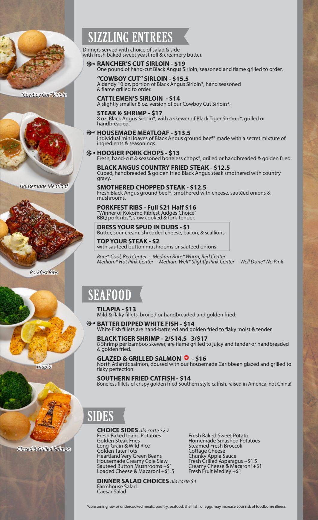 Menu at Windmill Grill BBQ, Kokomo