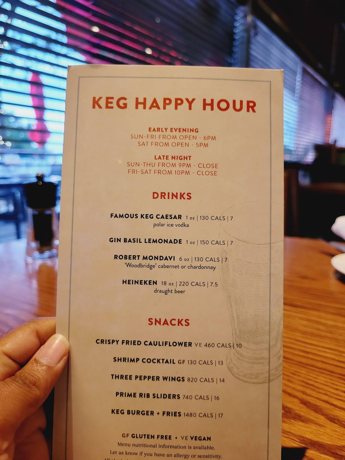 Menu at The Keg Steakhouse + Bar - Windsor Riverside, Windsor, 1 ...