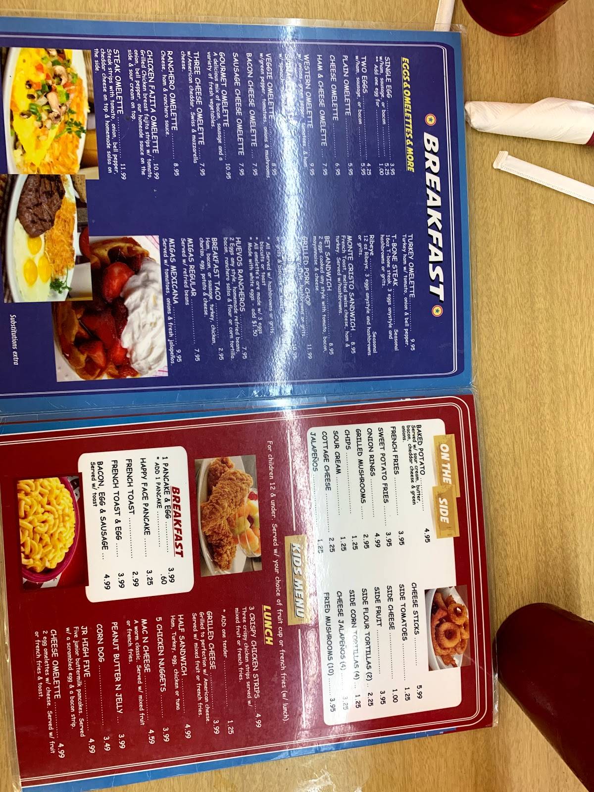 Menu at Yale Street Grill cafe, Houston