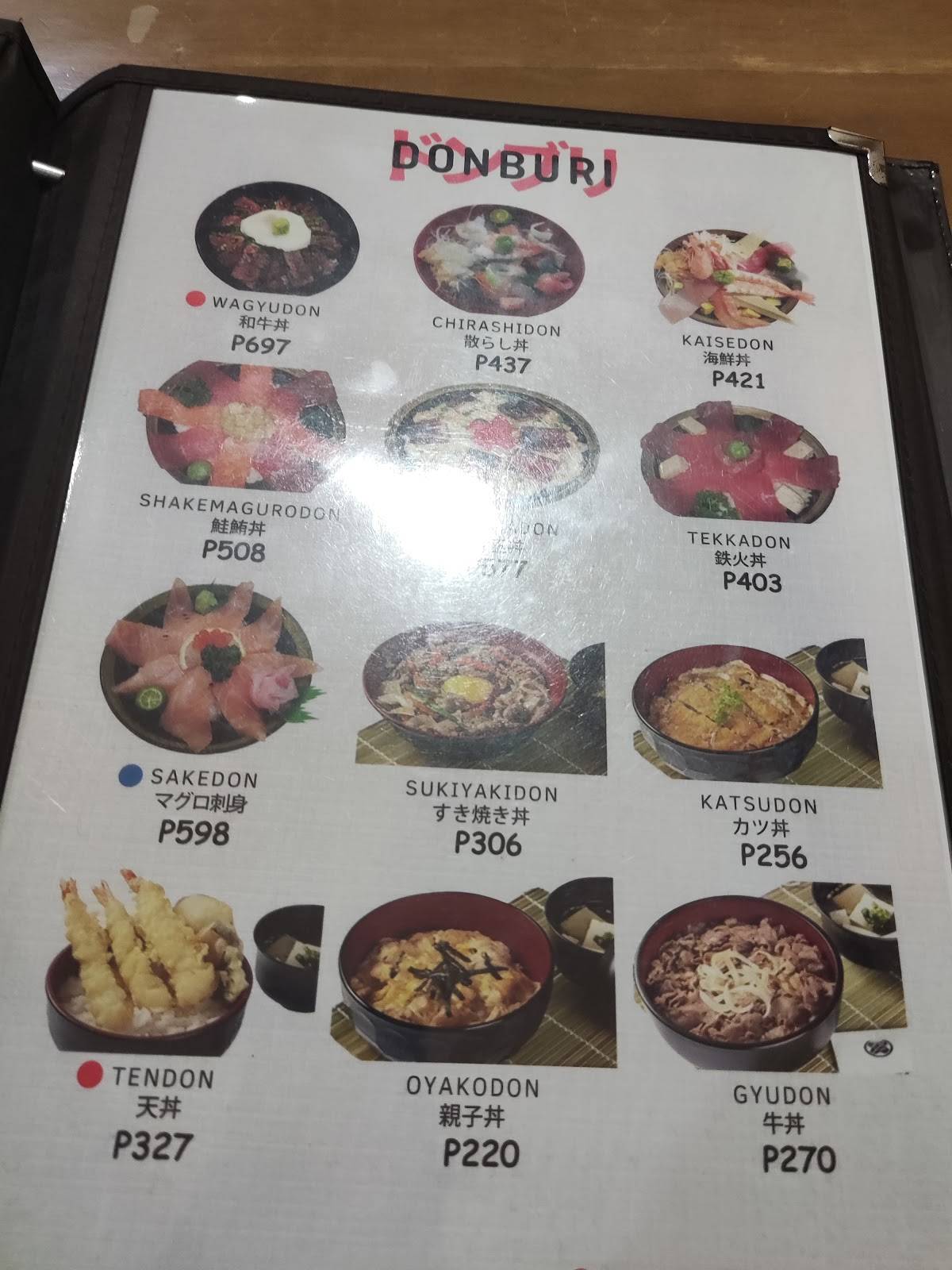 Menu at Yutaka Izakaya restaurant, Quezon City, UNIT X