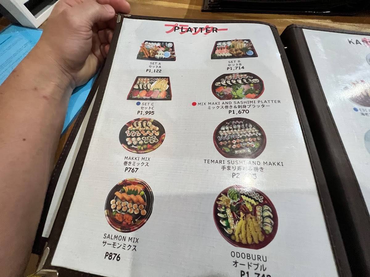 Menu at Yutaka Izakaya restaurant, Quezon City, UNIT X