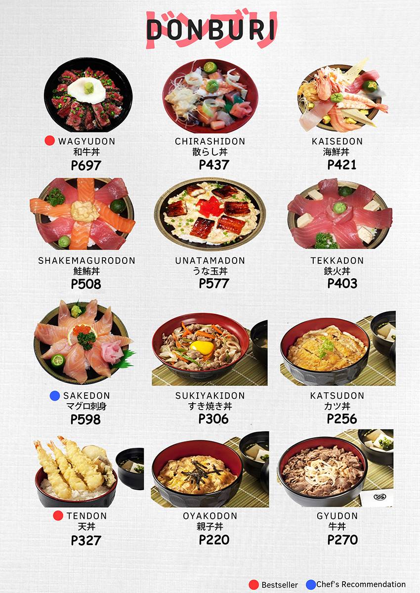 Menu at Yutaka Izakaya restaurant, Quezon City, UNIT X