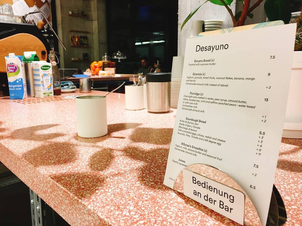 Menu at miró manufactura de café, Zürich, Brauerstrasse 58