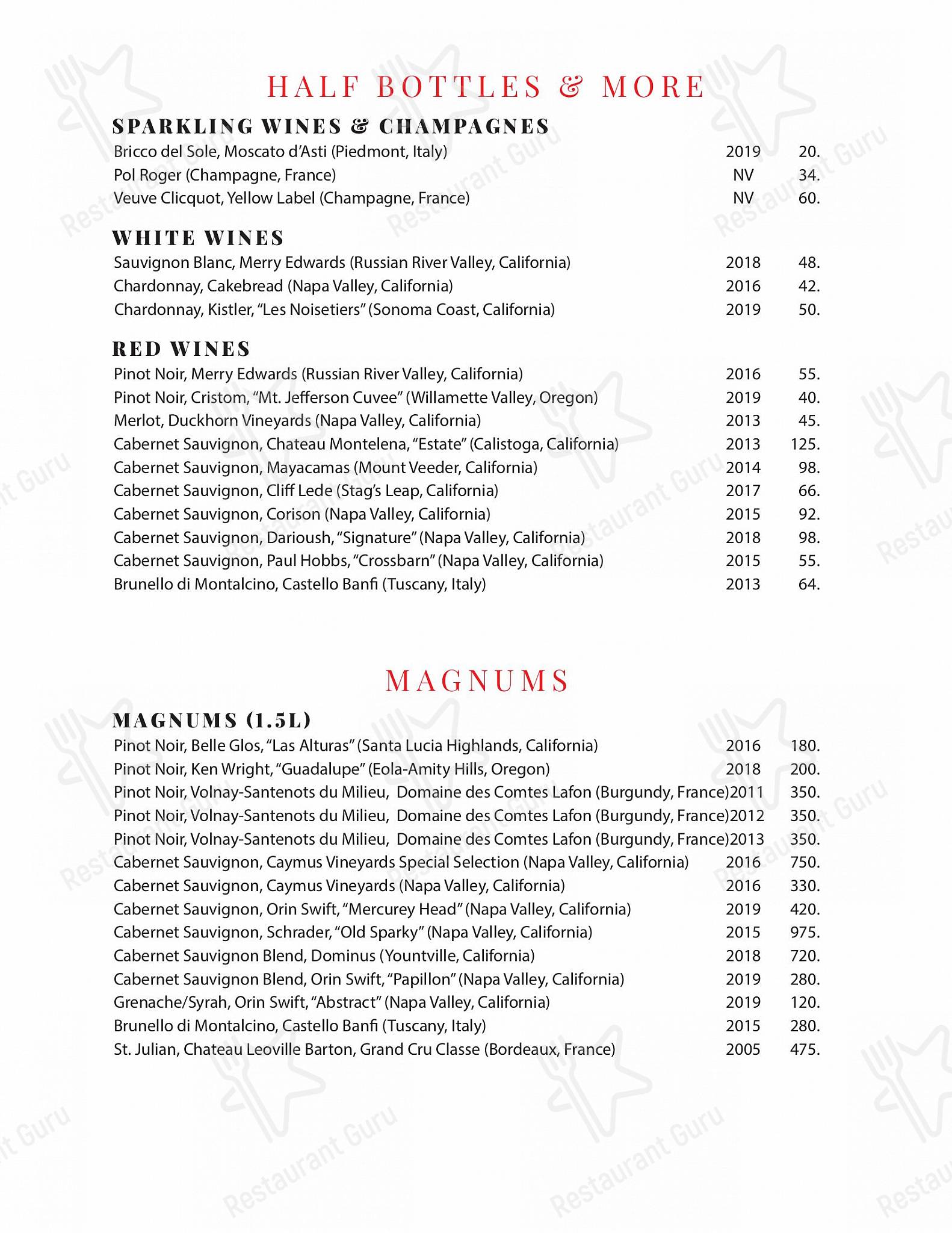 Menu at 677 Prime steakhouse, Albany