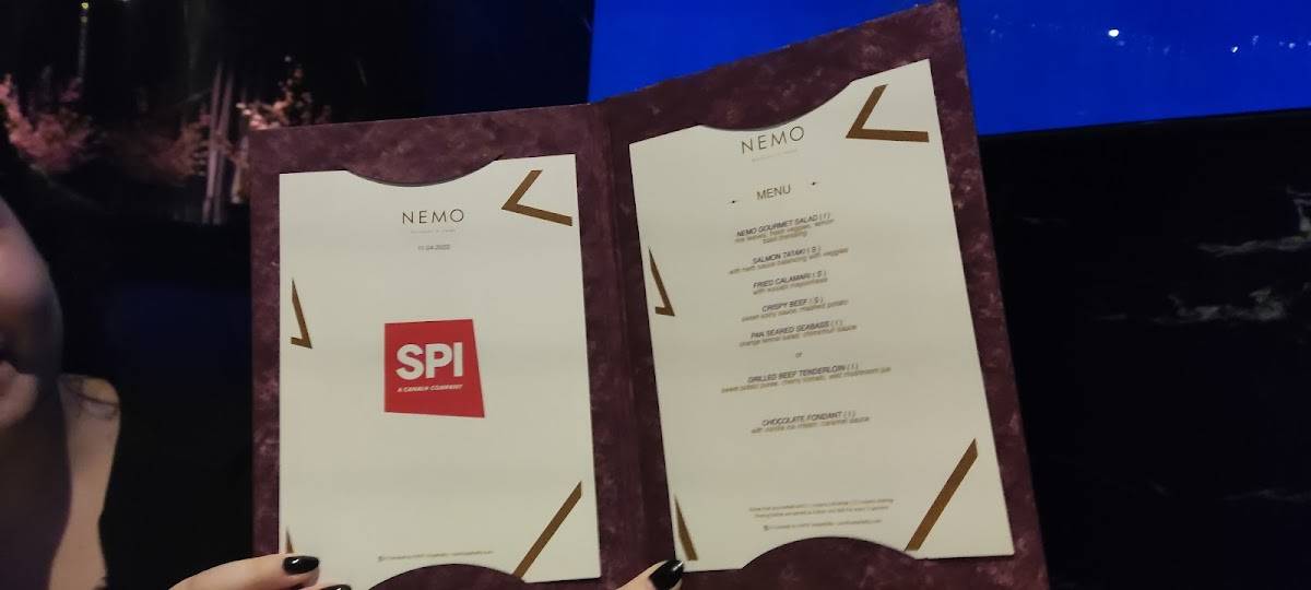 Menu at NEMO Restaurant & Lounge, Turkey