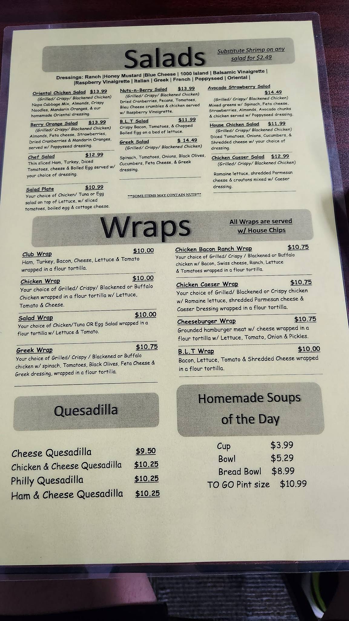 Menu at 3 Gens Grill & Bar, Sebring