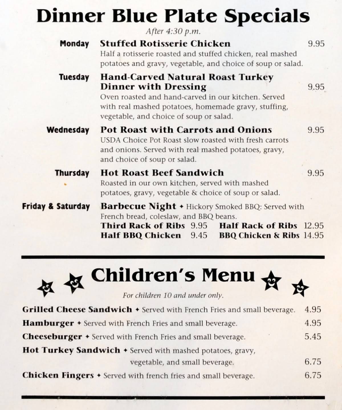 Menu at 50's Grill pub & bar, Brooklyn Center