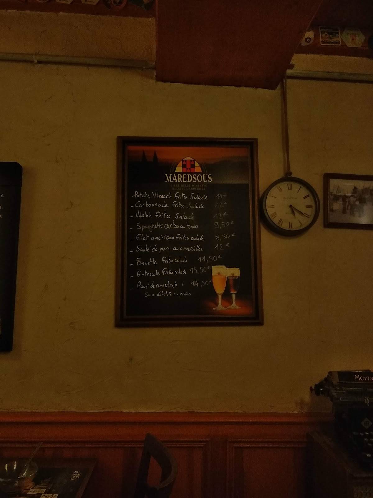 Menu au À l'Estaminet des Dunes restaurant, Ghyvelde