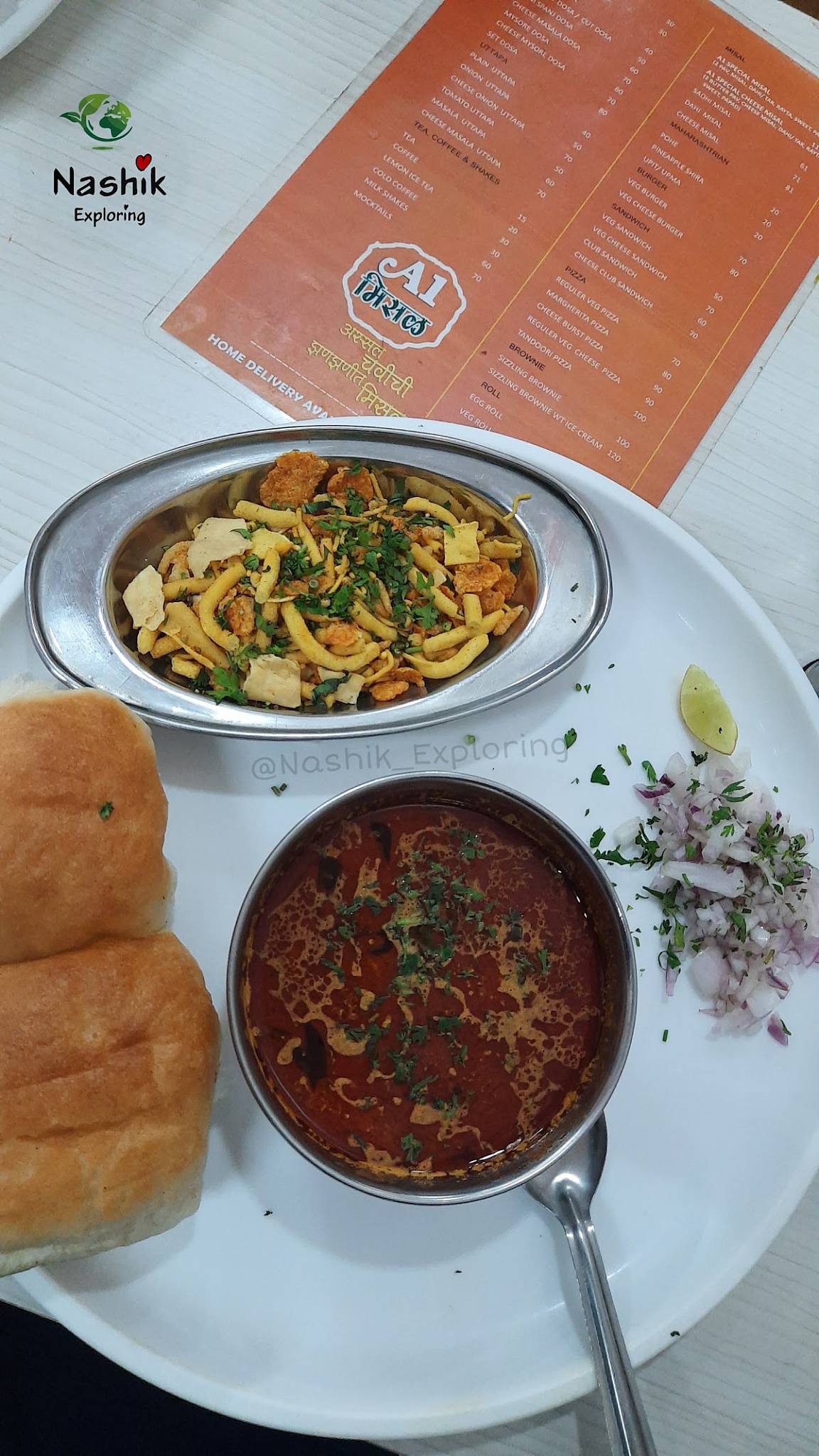 Menu at A1 Misal House & Nasta Center, Pune