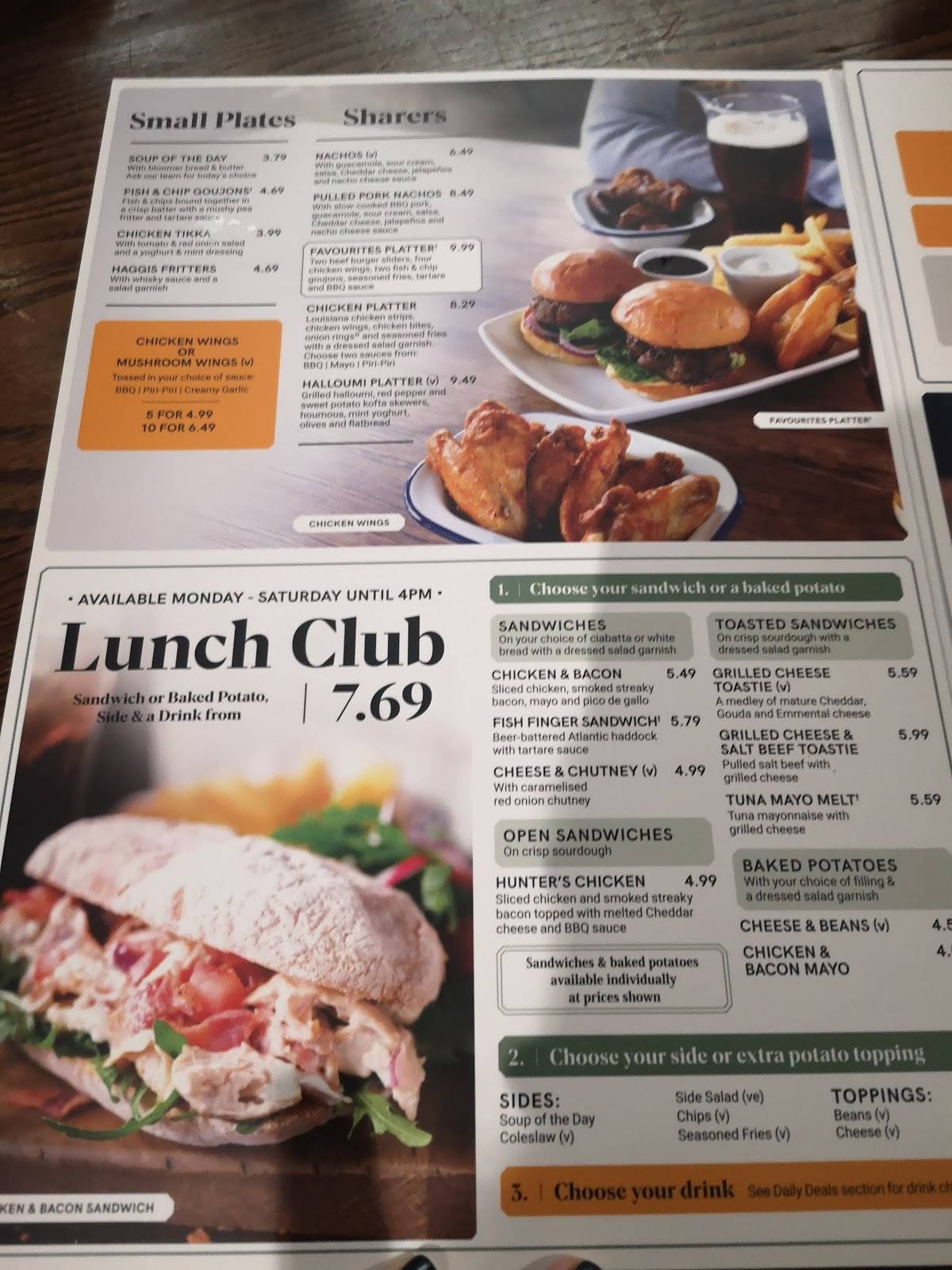 Menu at Prince Of Wales pub & bar, Aberdeen