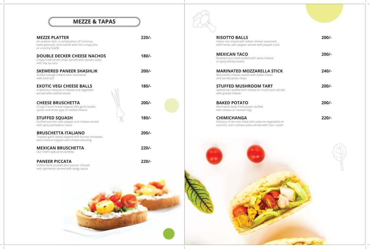Menu at Spirit O Sound, Ahmedabad, SOS