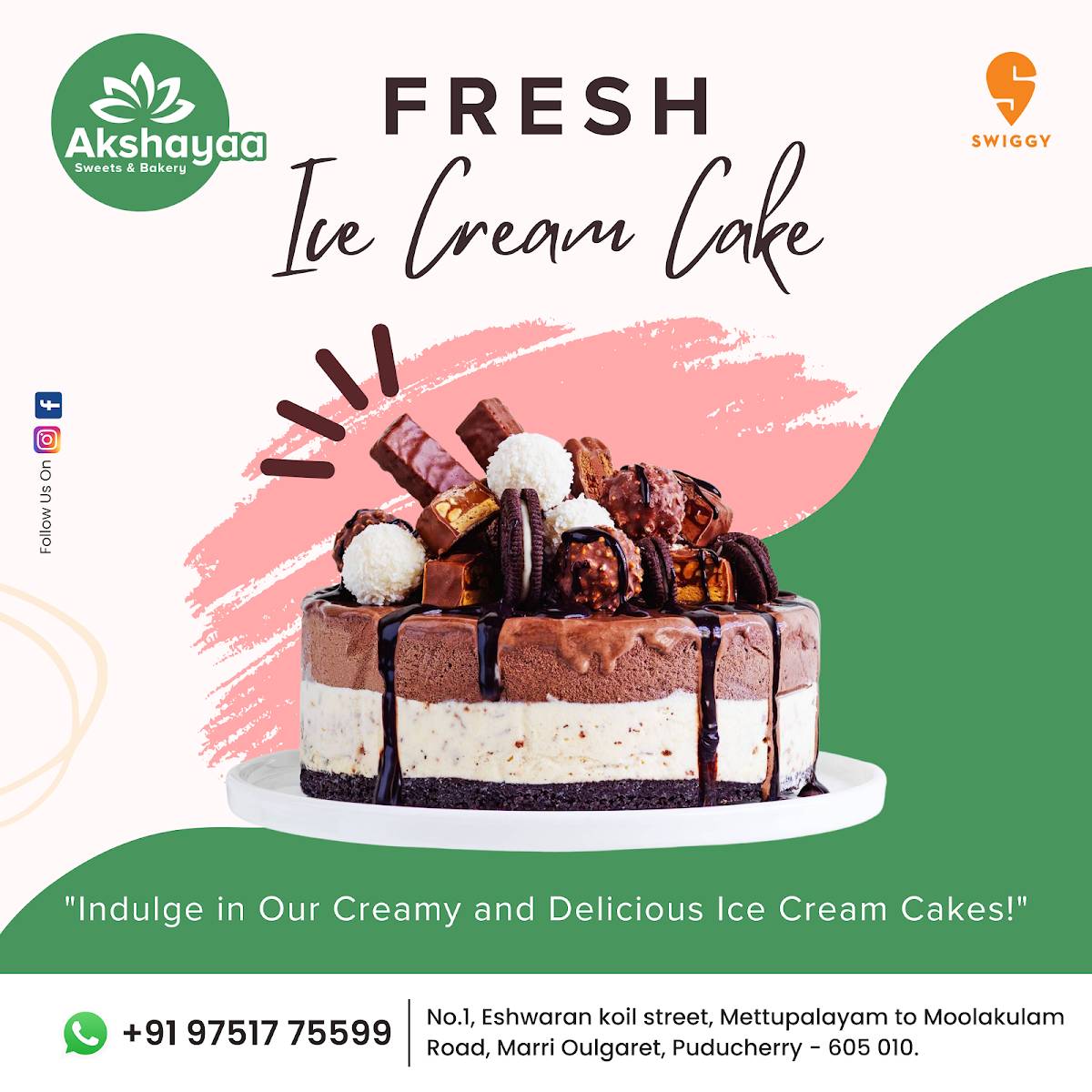 Menu at Akshayaa Sweets & Bakery in Pondicherry / Best cake shop ...