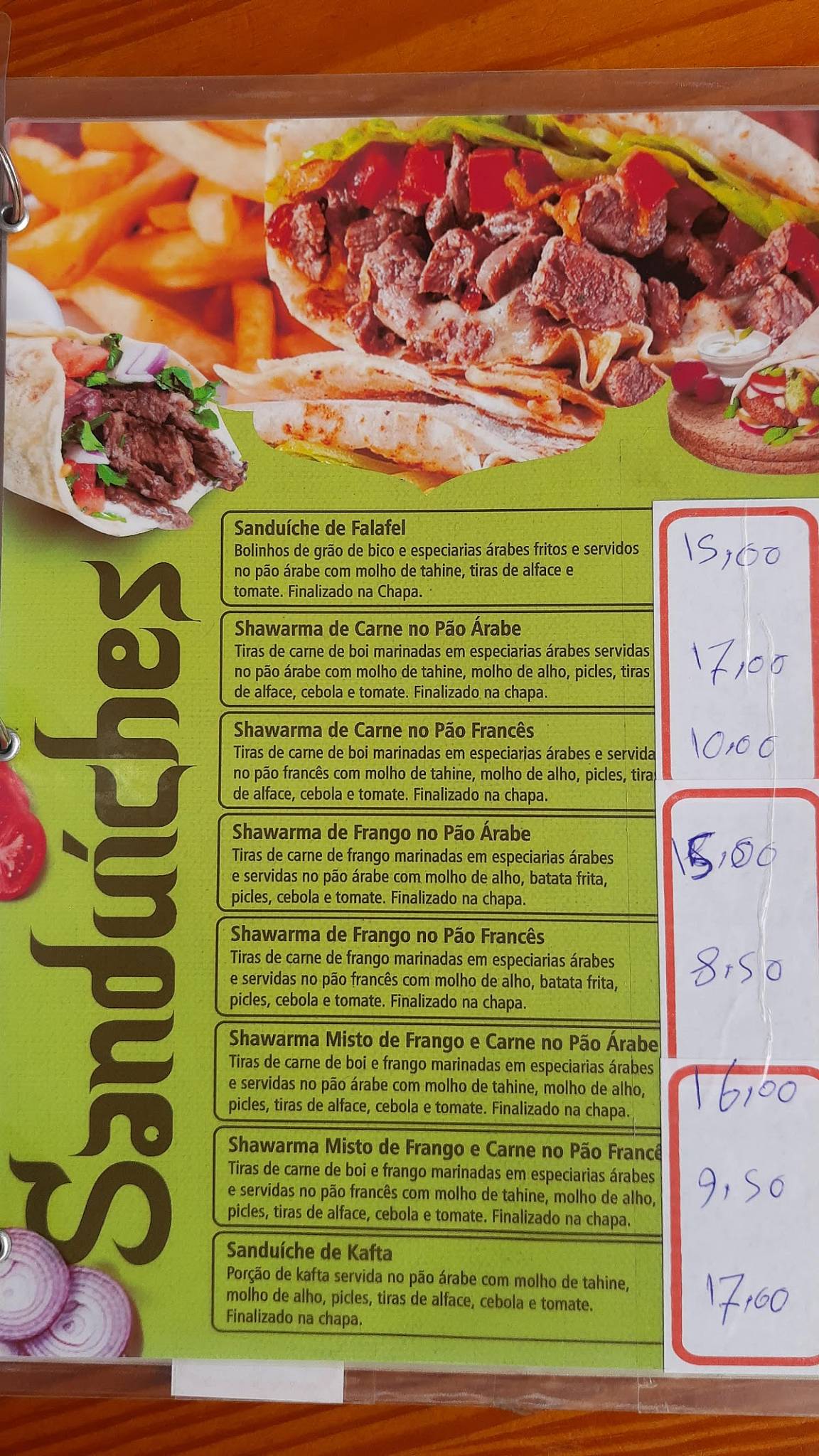 Menu at Al Beek Gastronomia Árabe restaurant, Curitiba