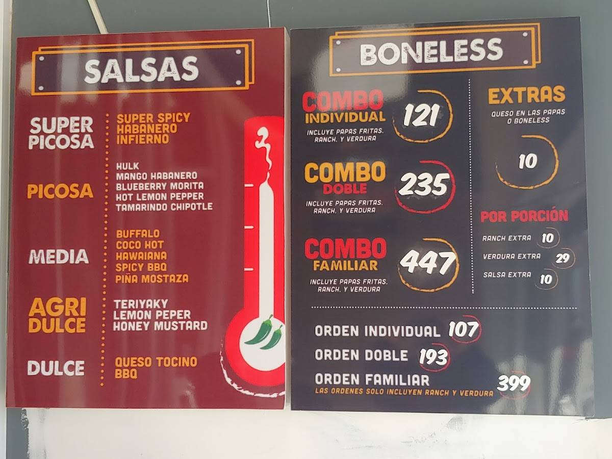 Carta del restaurante Alabama Fried Chicken, Ciudad Juarez, Ejercito y