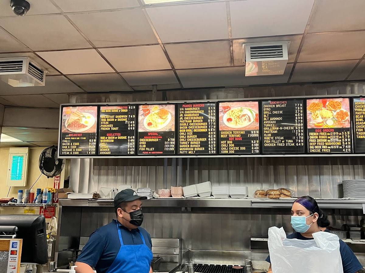 Menu at Pharos Burgers restaurant, Alhambra