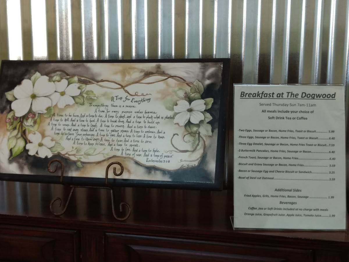Menu at Dogwood Cafe, Amherst, 200 Richmond Hwy