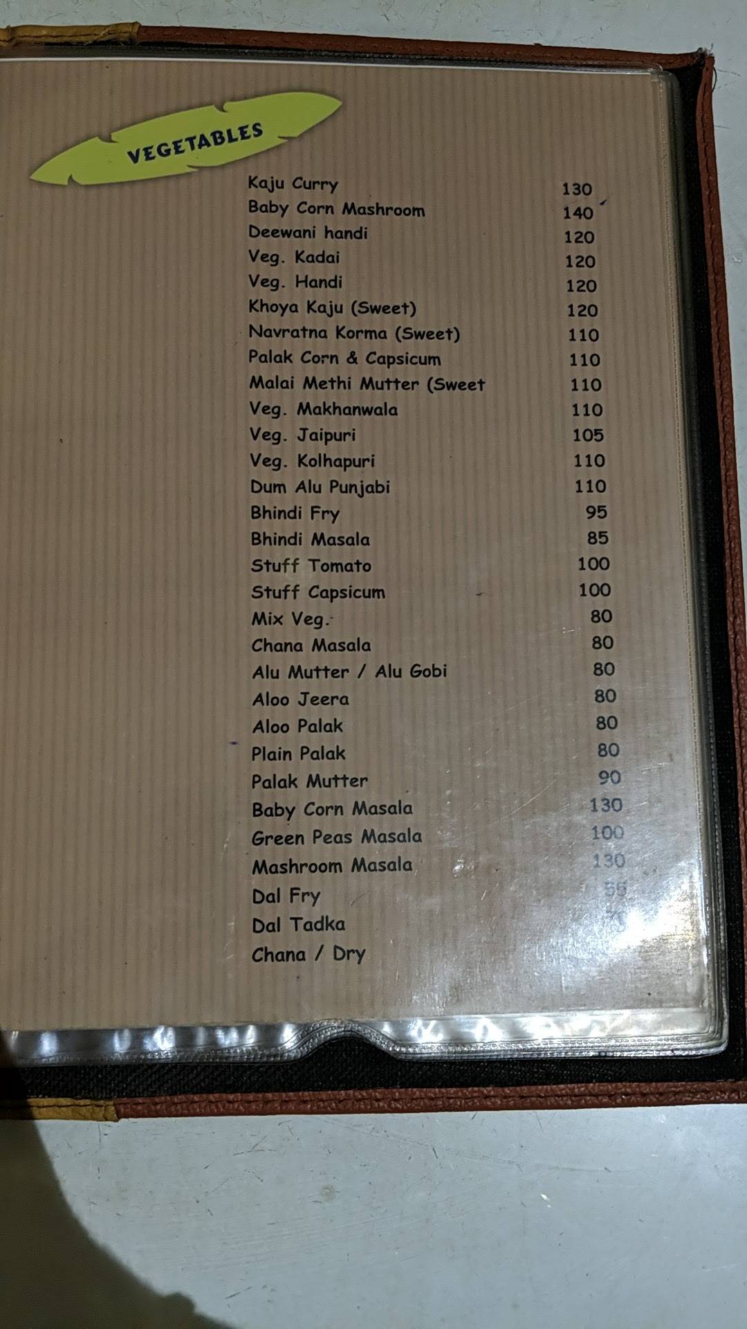 Menu at Annapurna Restaurant, Daman, Vapi Daman Road