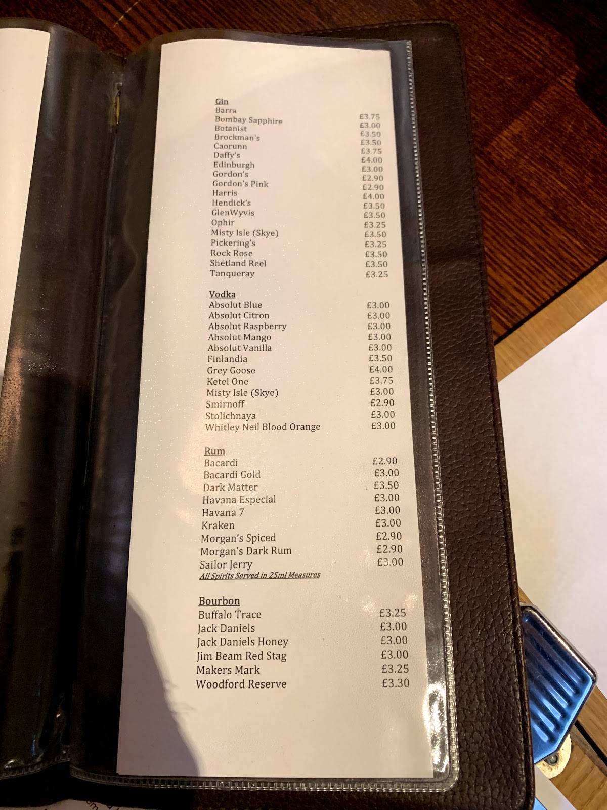 Menu at Antlers Bar and Grill, Portree