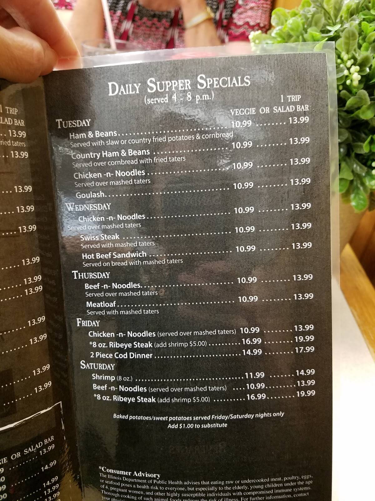 Menu at Apple Dumpling restaurant, Urbana