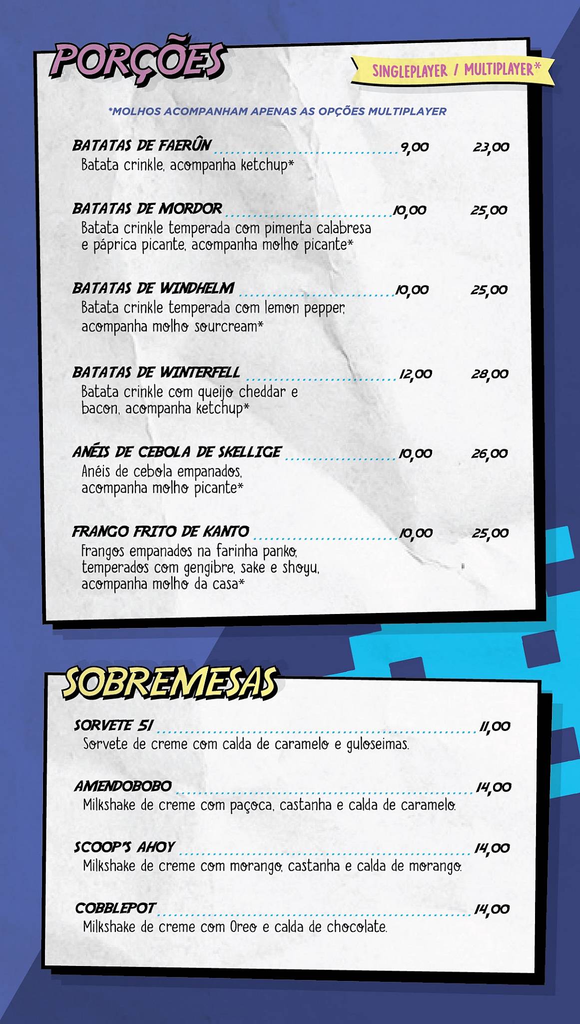 Menu em Area 51 pub & Bar, Botucatu