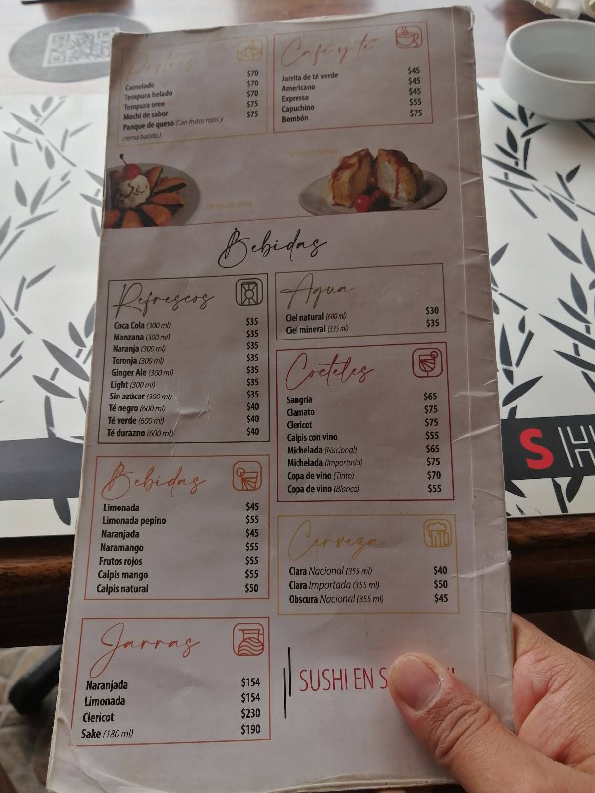 Carta del restaurante Shirushi Moraleda, Atlixco, Libramiento Puebla ...