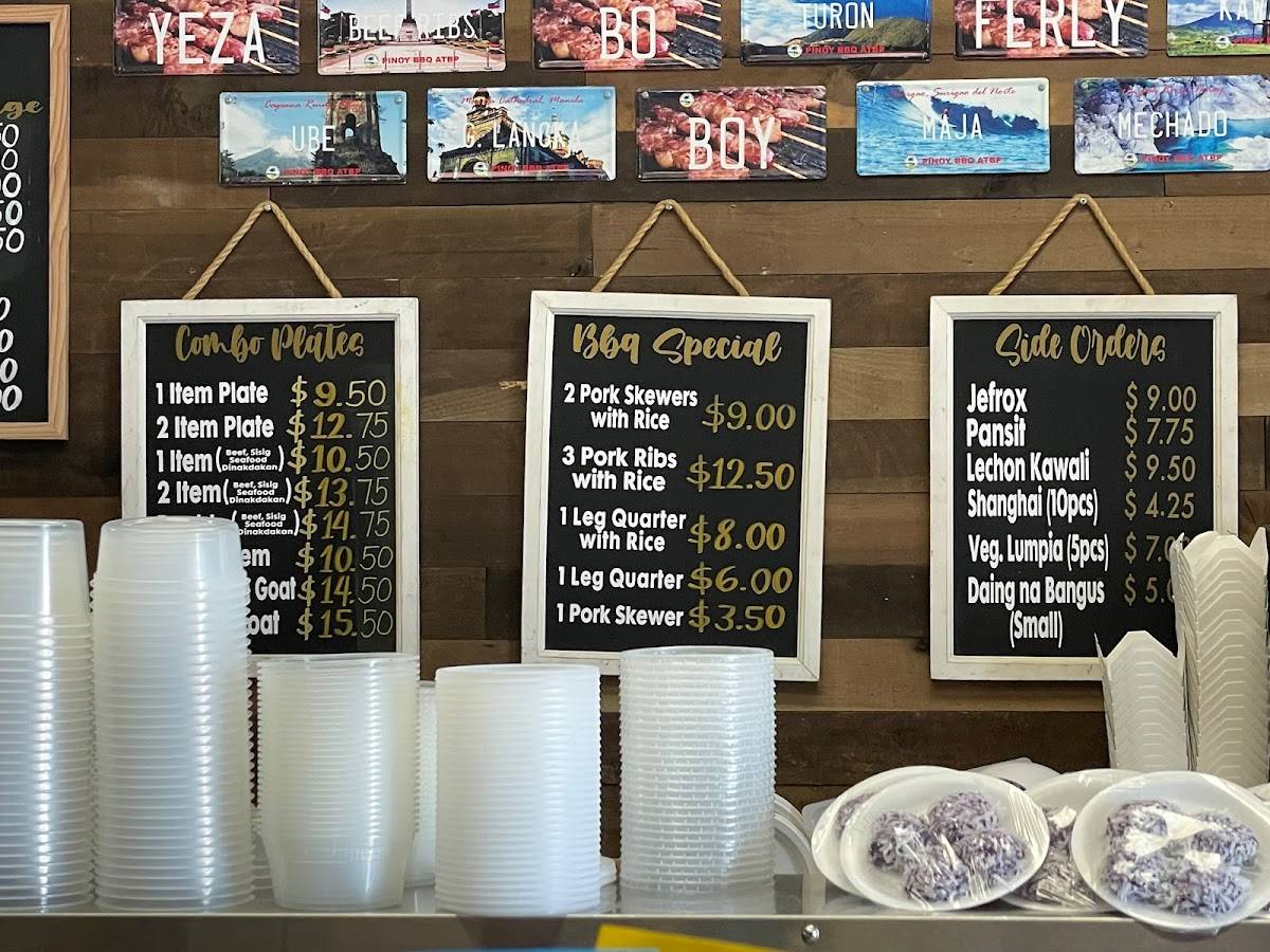 Menu at Pinoy Bbq ATBP, Milpitas