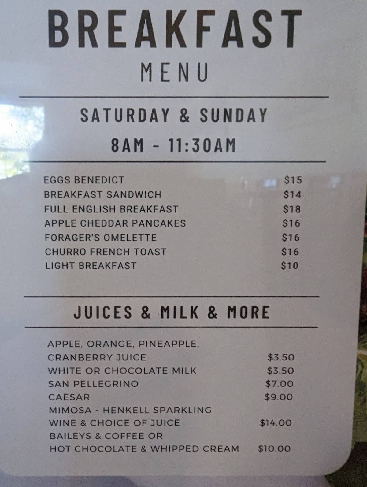Menu at Balmoral Bistro & Brewpub, Barry's Bay