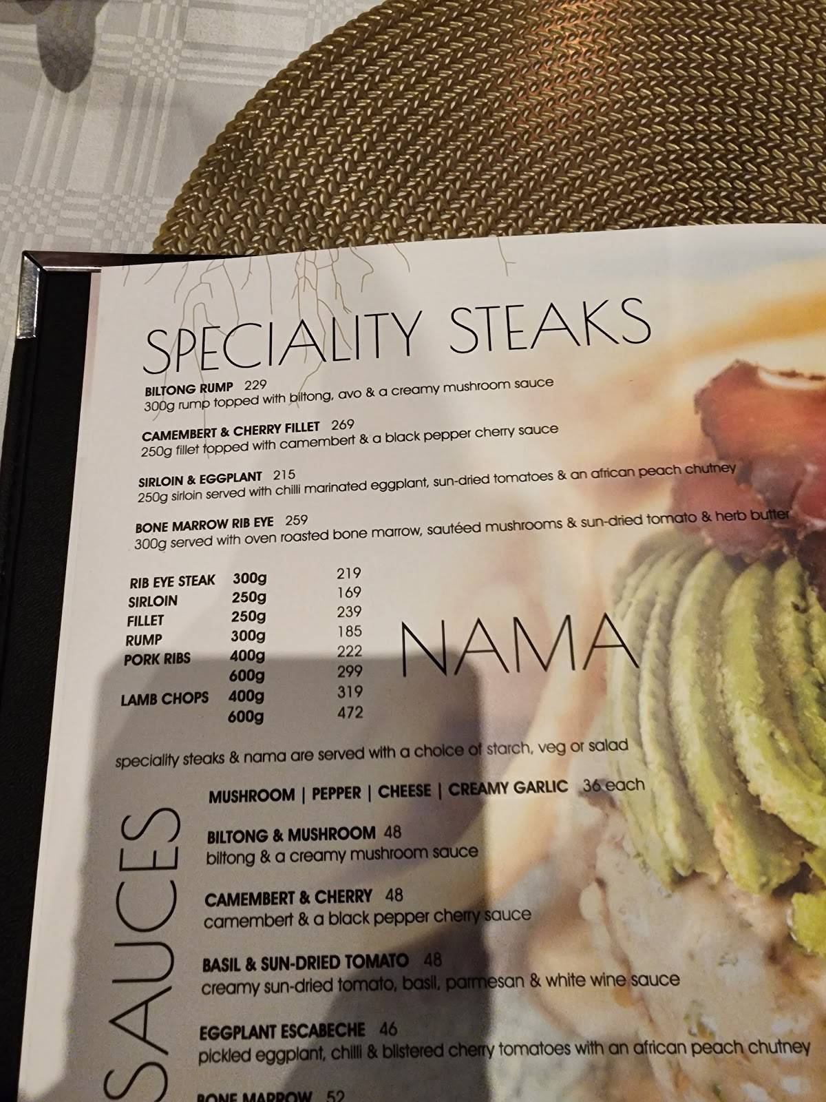Menu at Baobab Café & Grill Wonderboom Junction cafe, Pretoria, Shop G01