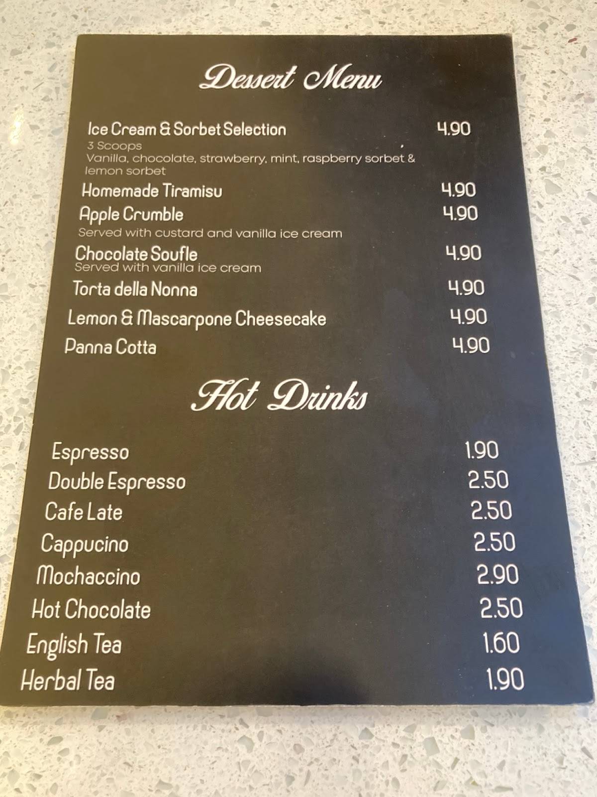 Menu at Barracuda, Bushey, 39 High St