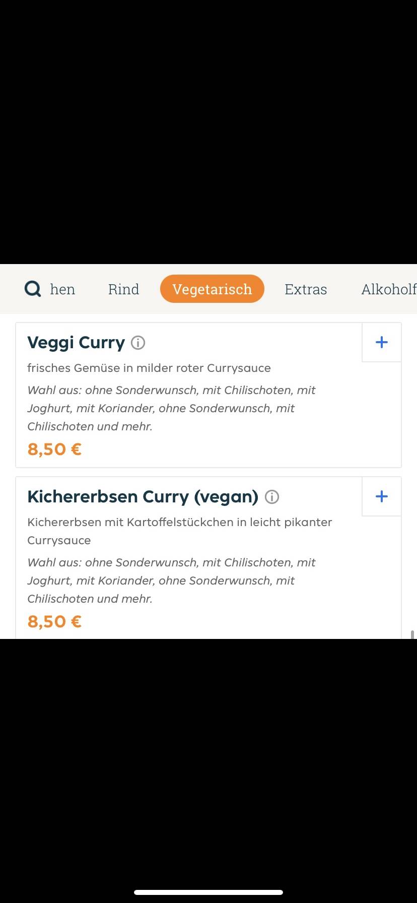 Menu at Masti Indian Food restaurant, Berlin