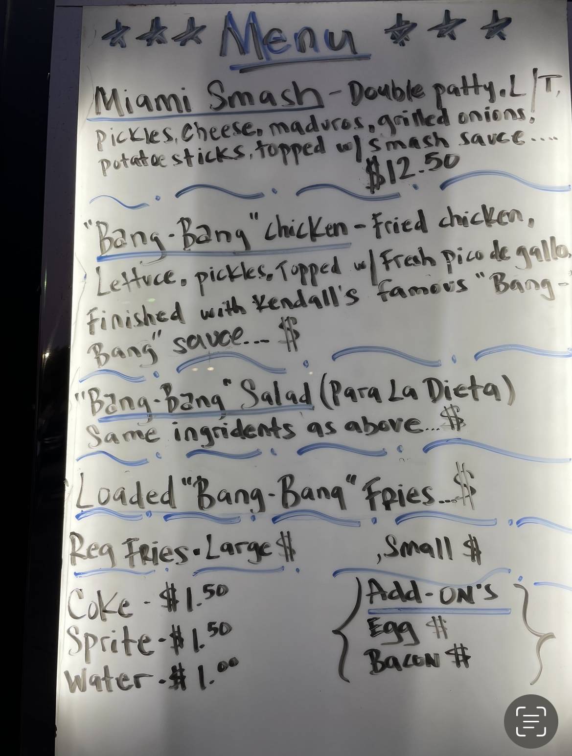 Menu at Between two Buns restaurant, Three Lakes