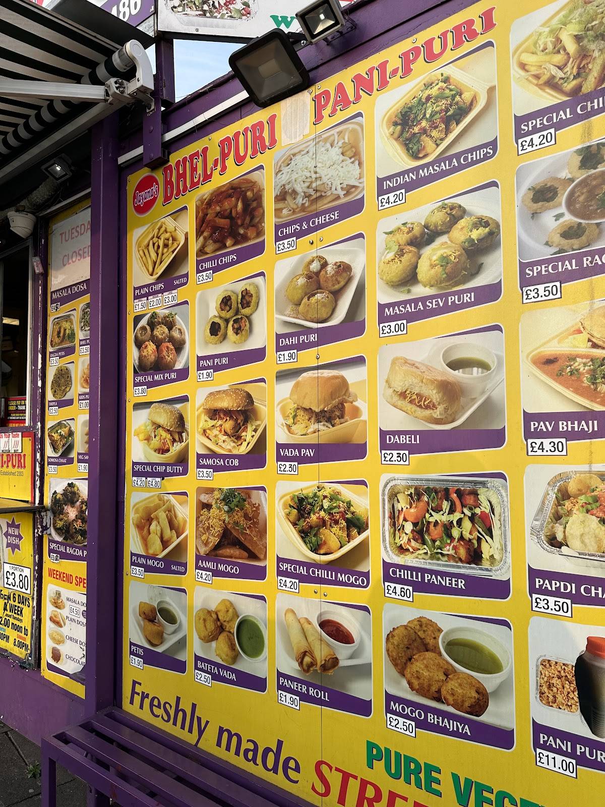 Menu at Bhel Puri – Pani Puri restaurant, Leicester
